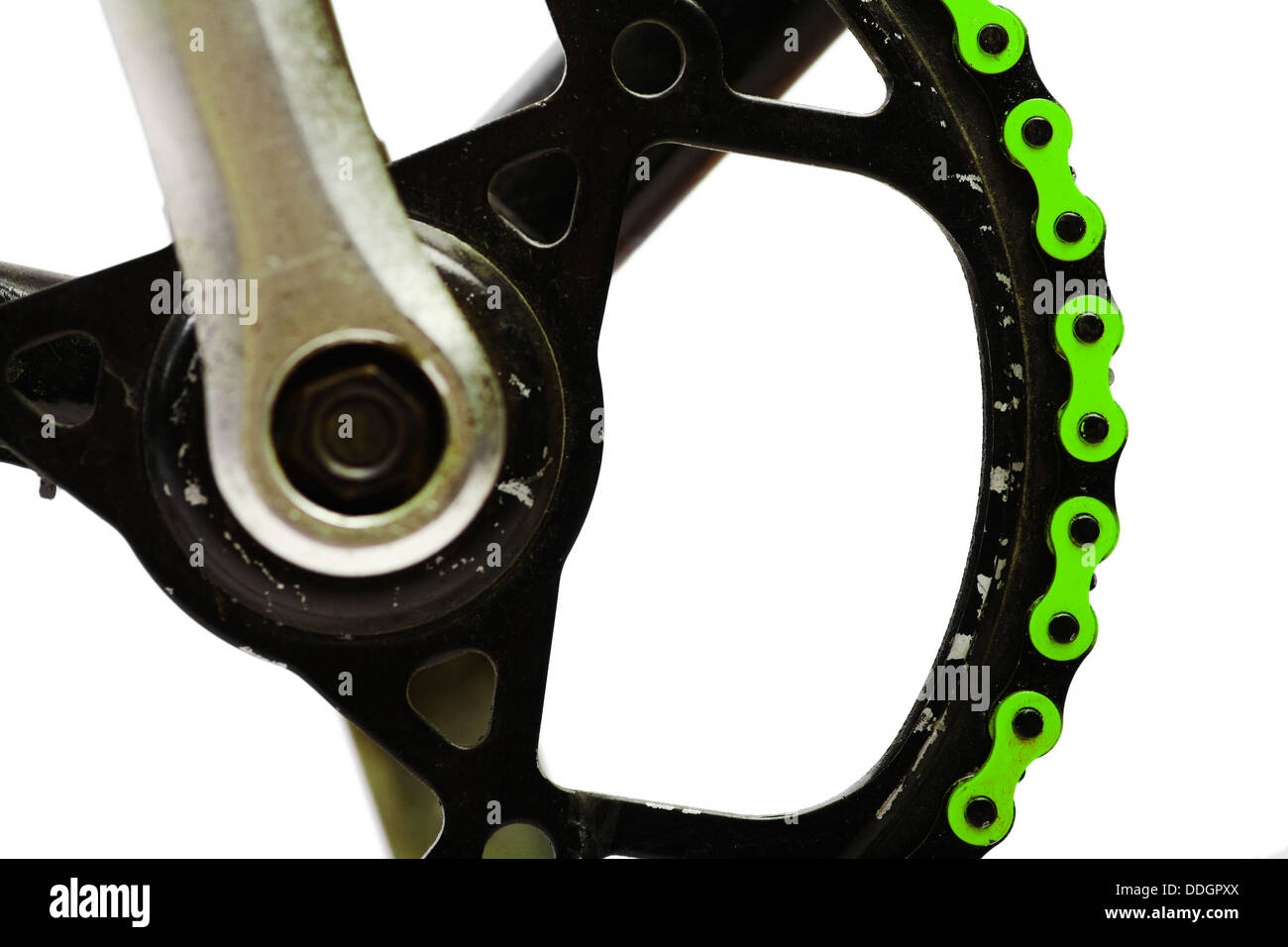 Green bike detail isolated on hi-res stock photography and images - Alamy