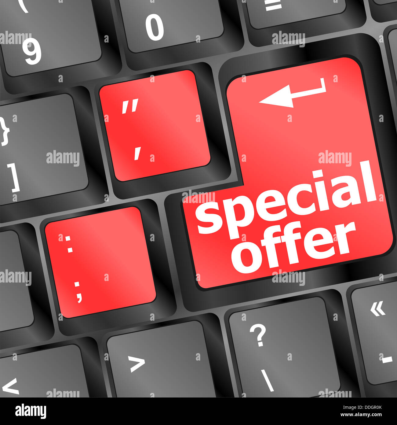 special offer button on computer keyboard Stock Photo - Alamy