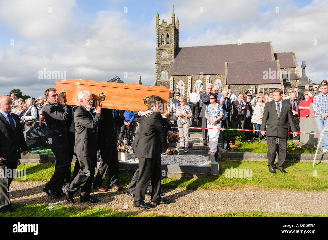 Bellaghy, Northern Ireland. 2nd September 2013 - The coffin of poet ...