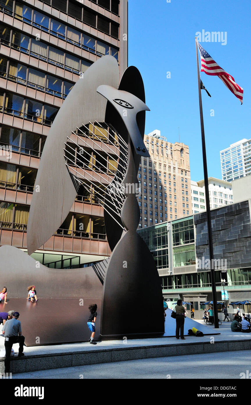 Chicago's Picasso statue at Daley Plaza Stock Photo - Alamy