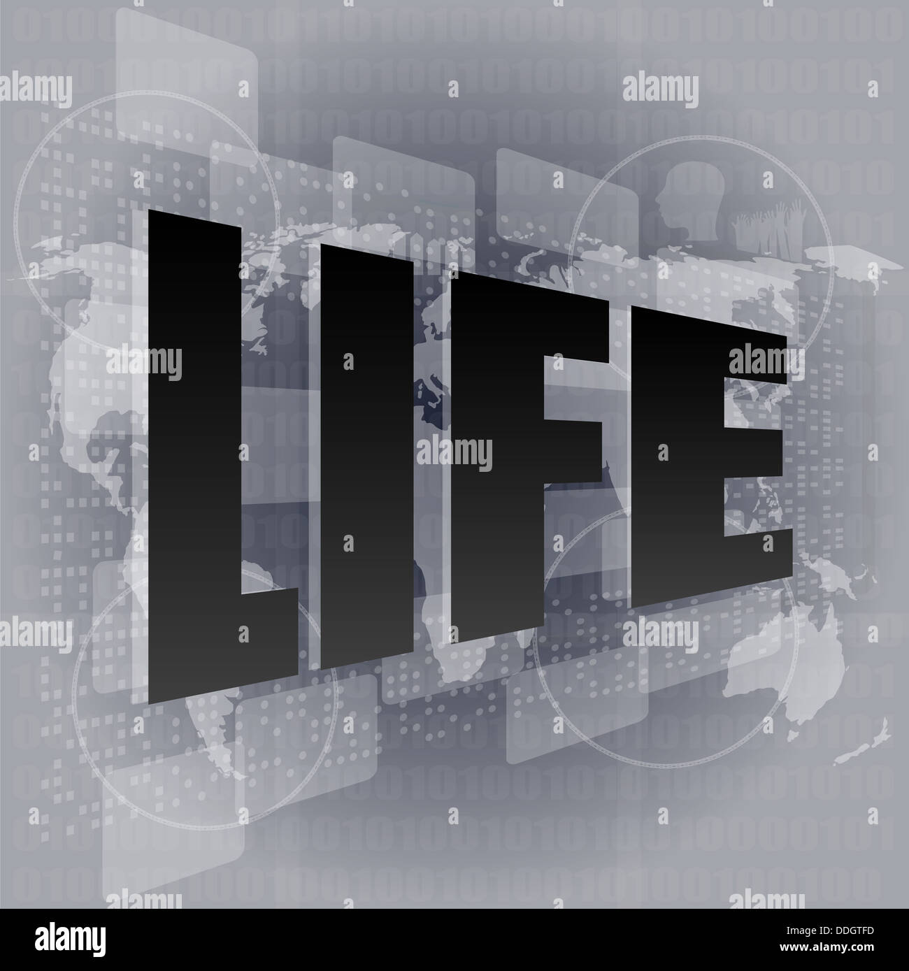 Life style concept: words life on digital screen Stock Photo - Alamy