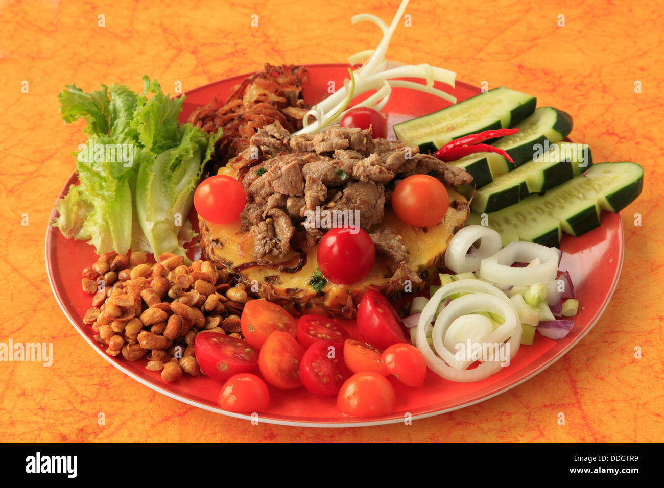 Burmese pork salad Stock Photo - Alamy