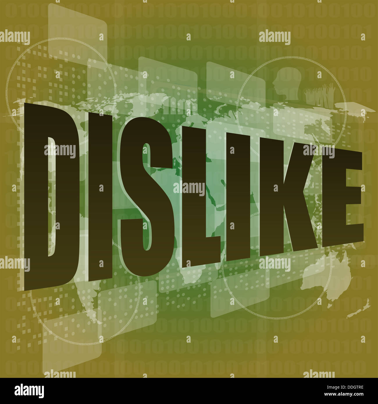 dislike word on abstract digital screen Stock Photo - Alamy