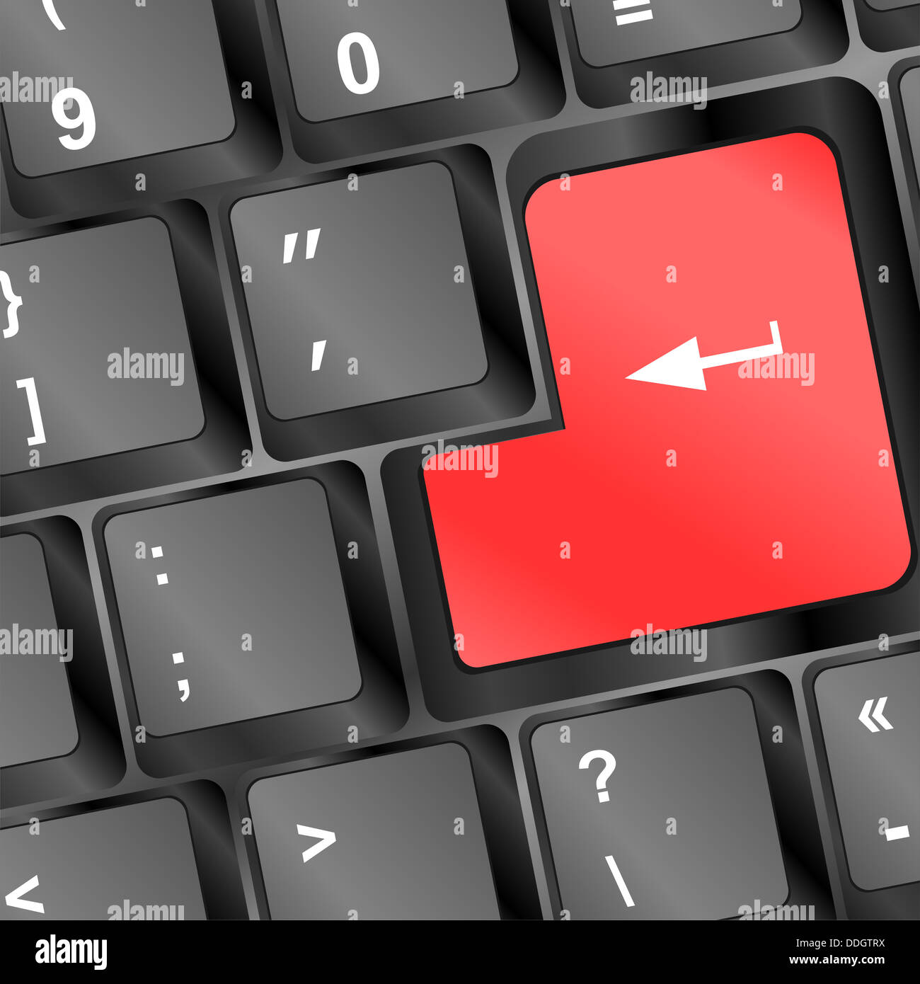 Blank red button on the keyboard close-up Stock Photo - Alamy