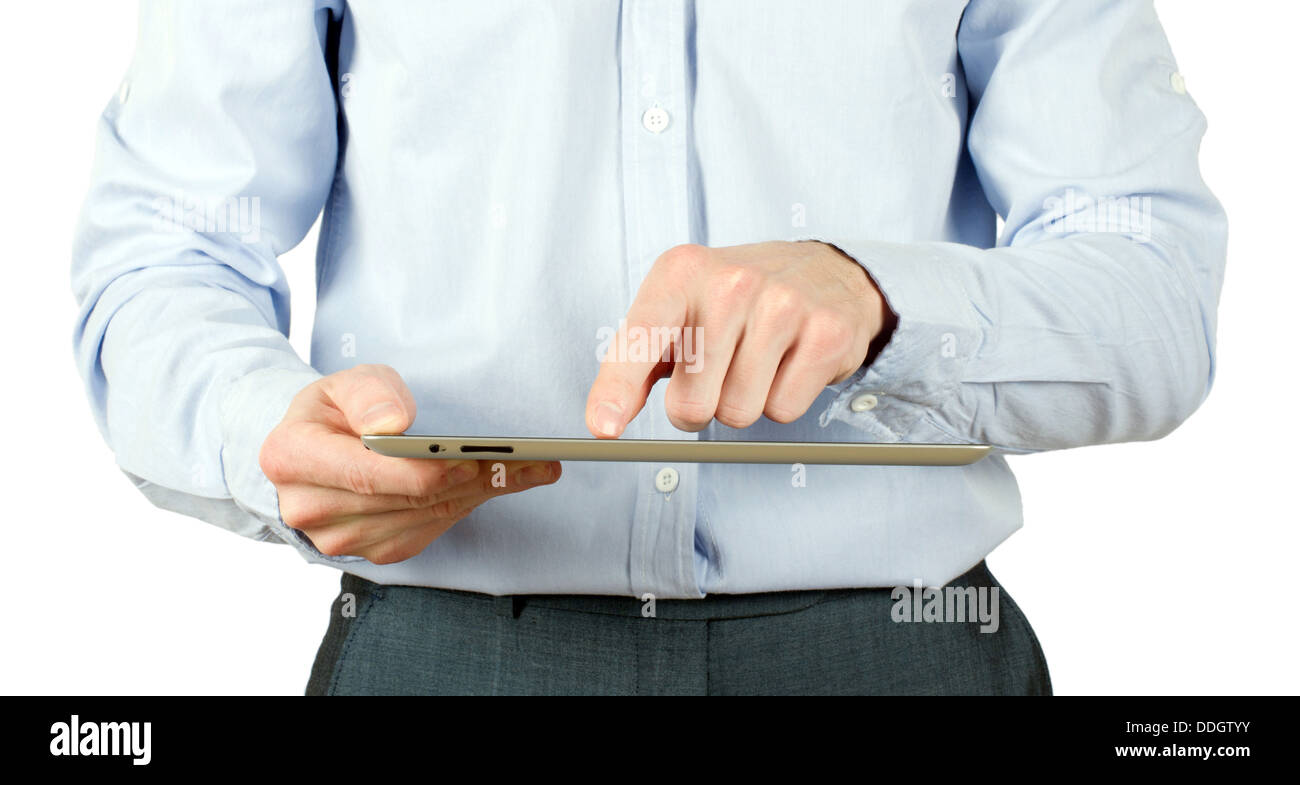 hands with tablet pc Stock Photo - Alamy