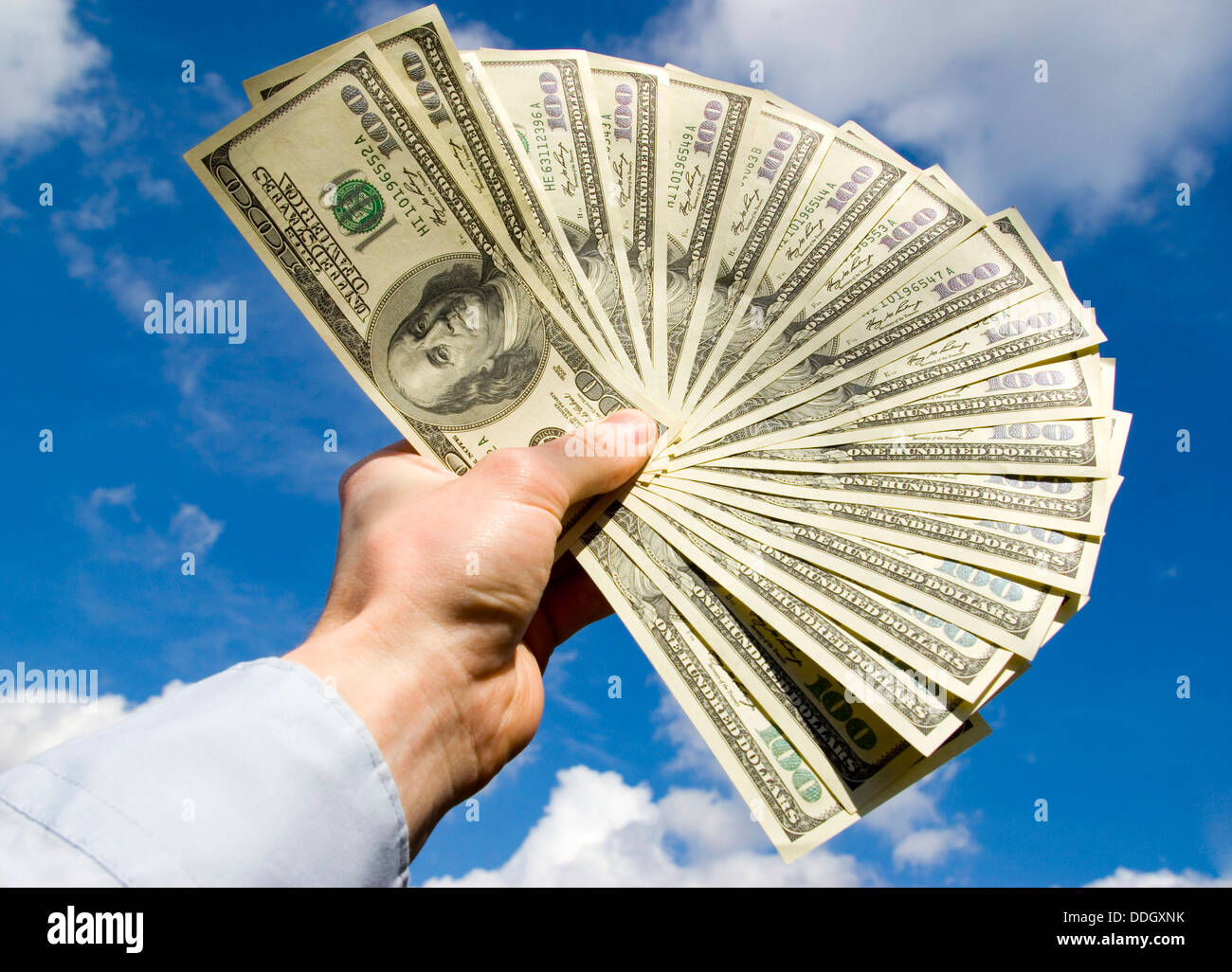 Money in hand Stock Photo - Alamy
