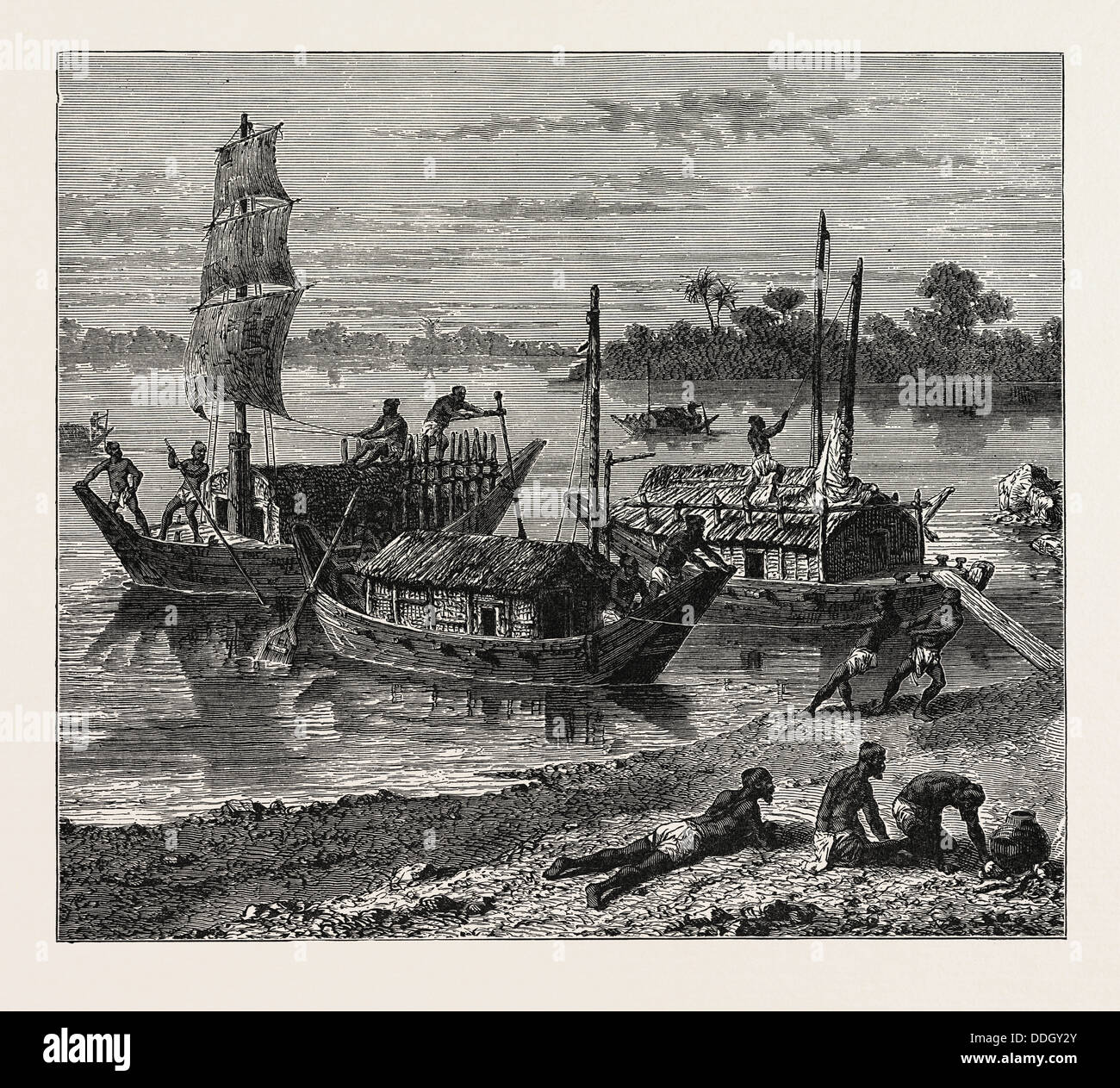 VIEW ON THE GANGES Stock Photo - Alamy