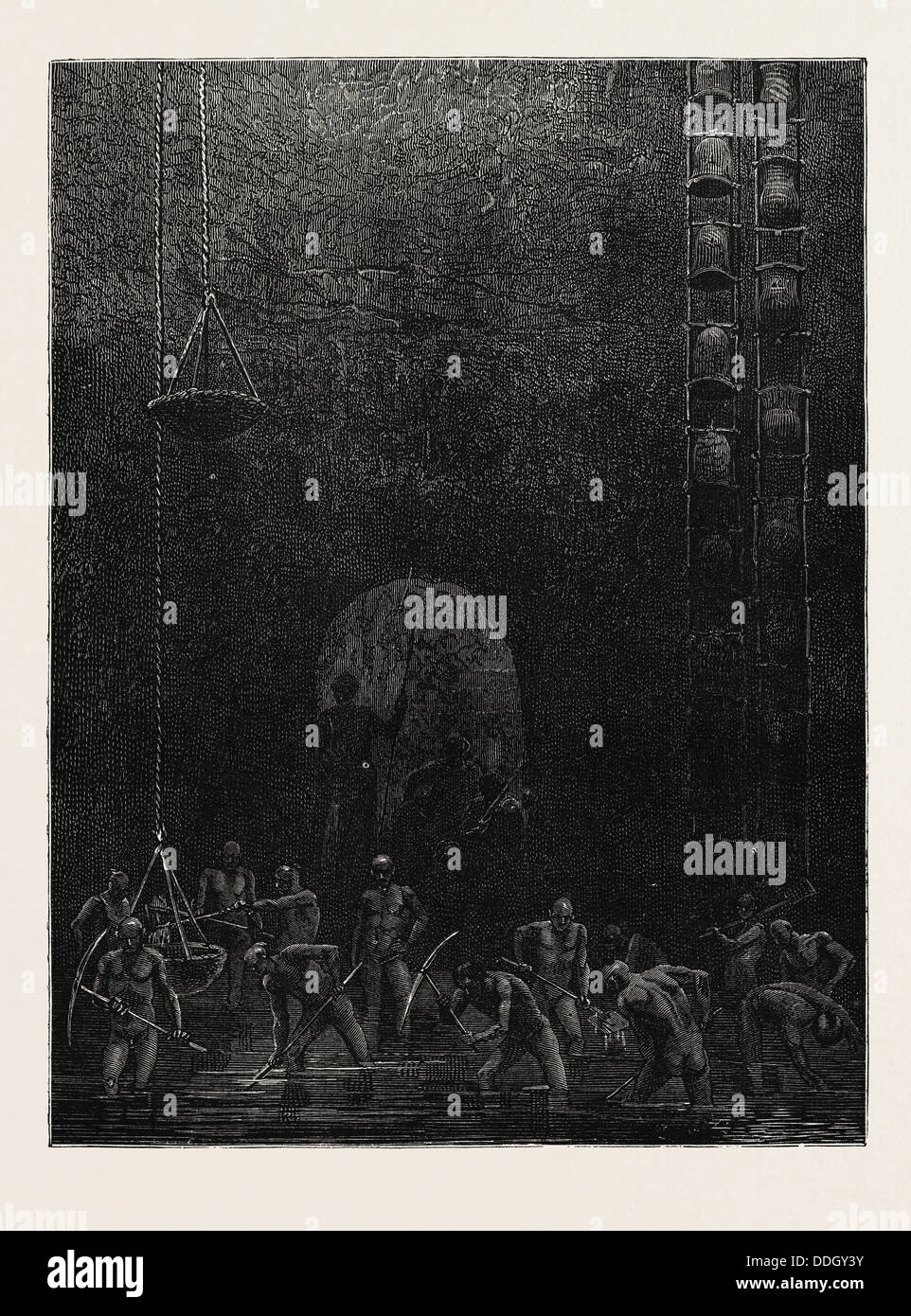 SCENE IN THE DIAMOND MINES OF POONAH Stock Photo - Alamy