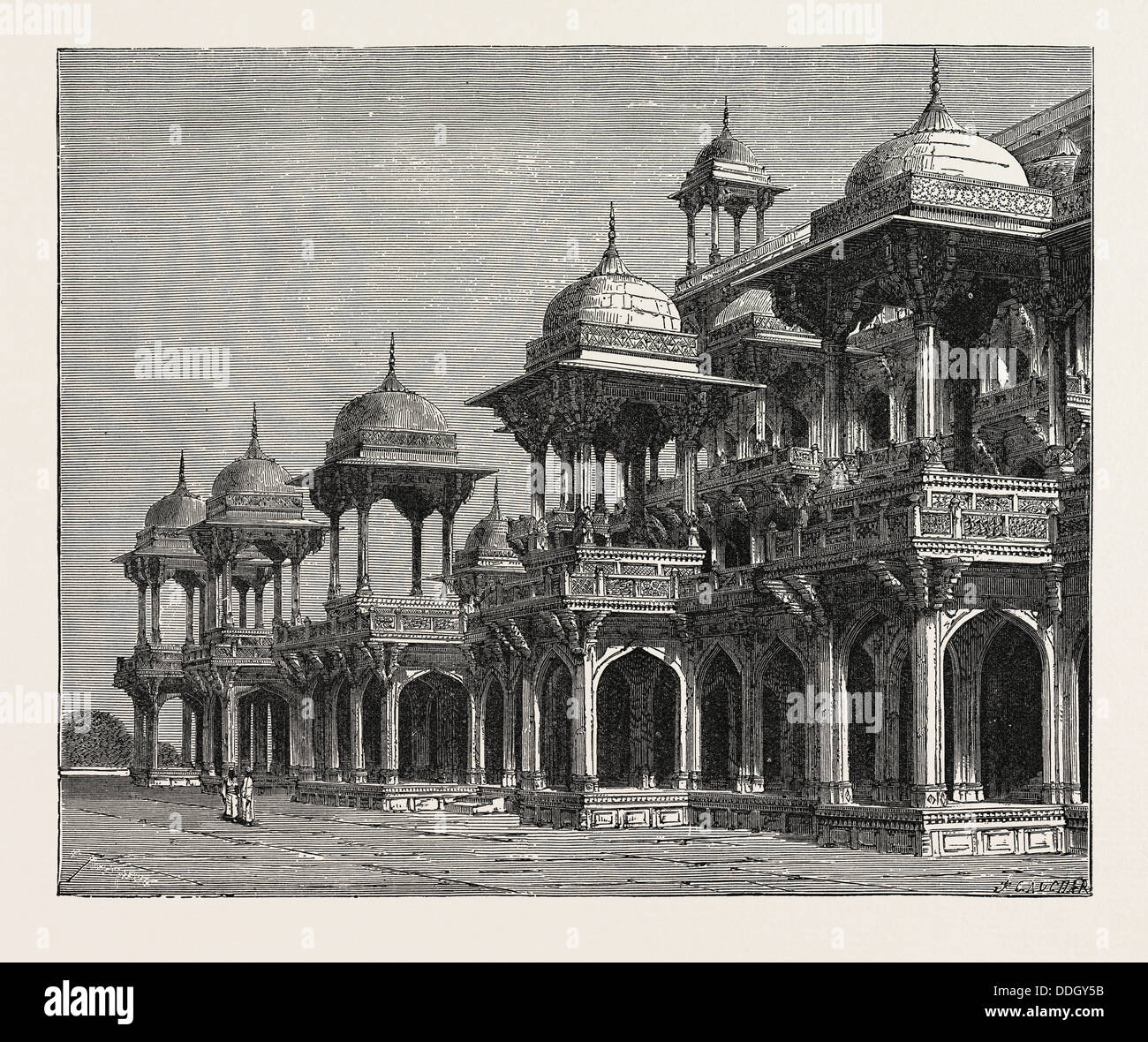 THE MAUSOLEUM OF THE EMPEROR AKBAR, AT SIKANDRA, A SUBURB OF AGRA CITY ...