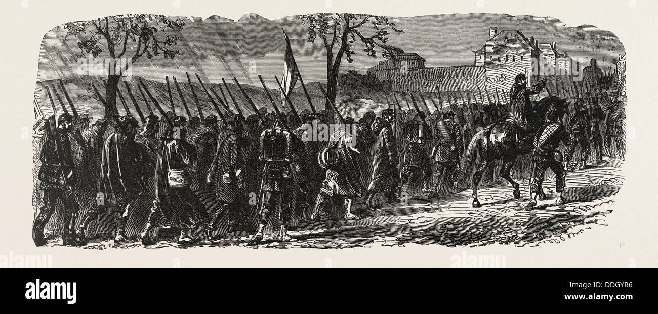 Franco-Prussian War: The French 66th regiment on the march to Forbach ...