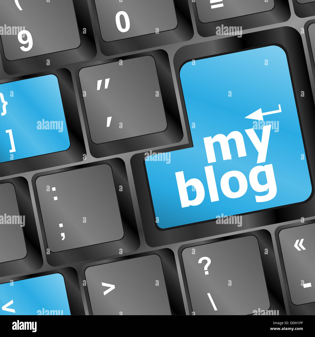 my blog sign button on keyboard Stock Photo - Alamy