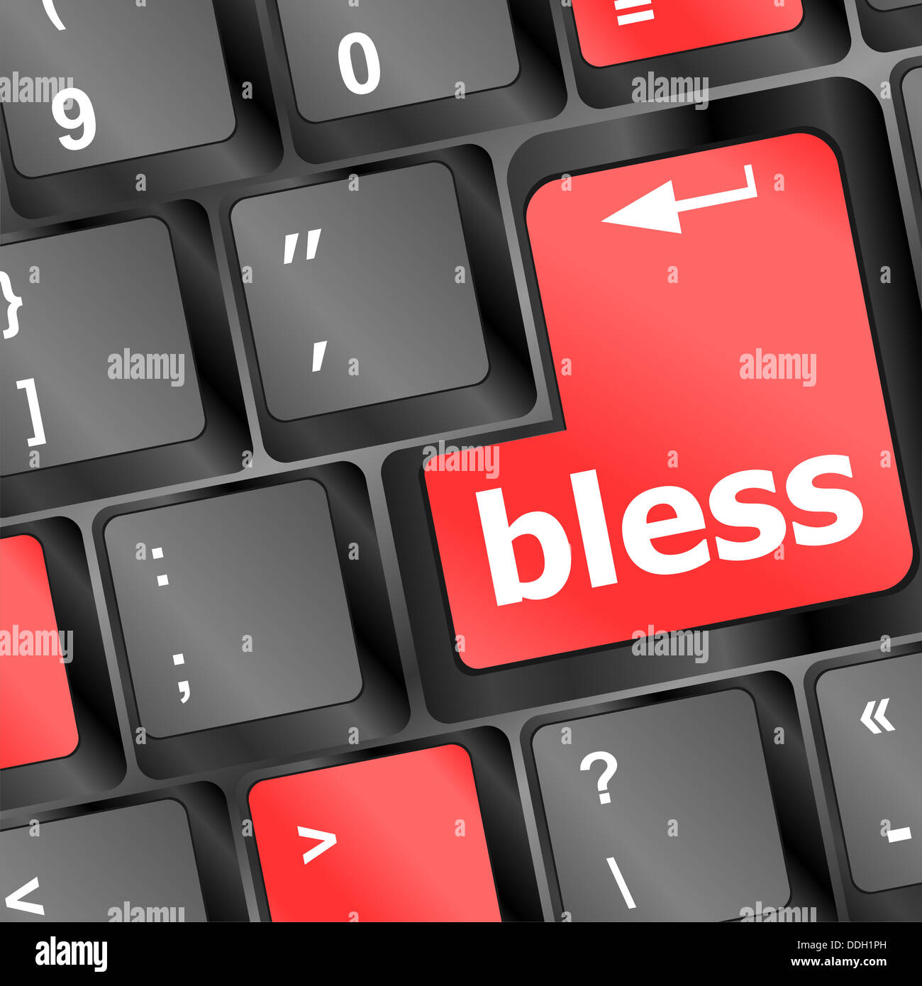Bless text on computer hi-res stock photography and images - Alamy