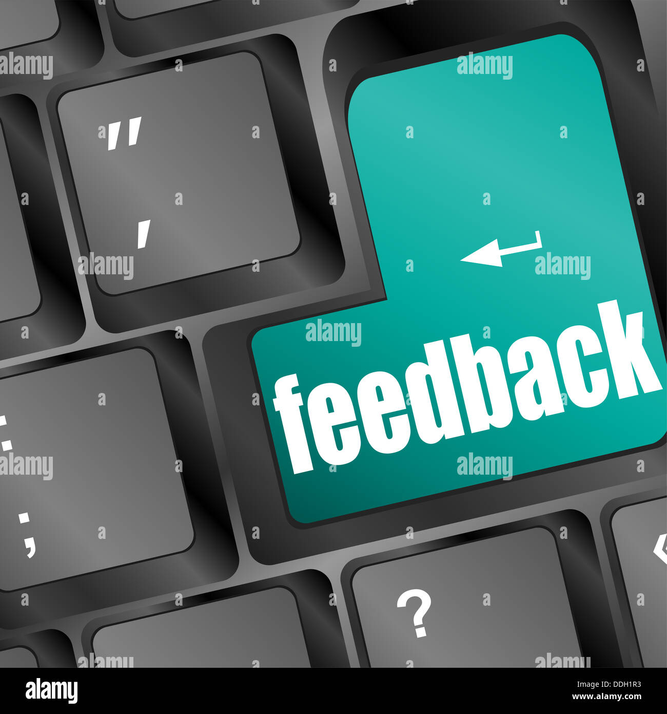 Feedback computer key showing opinion and surveys Stock Photo - Alamy