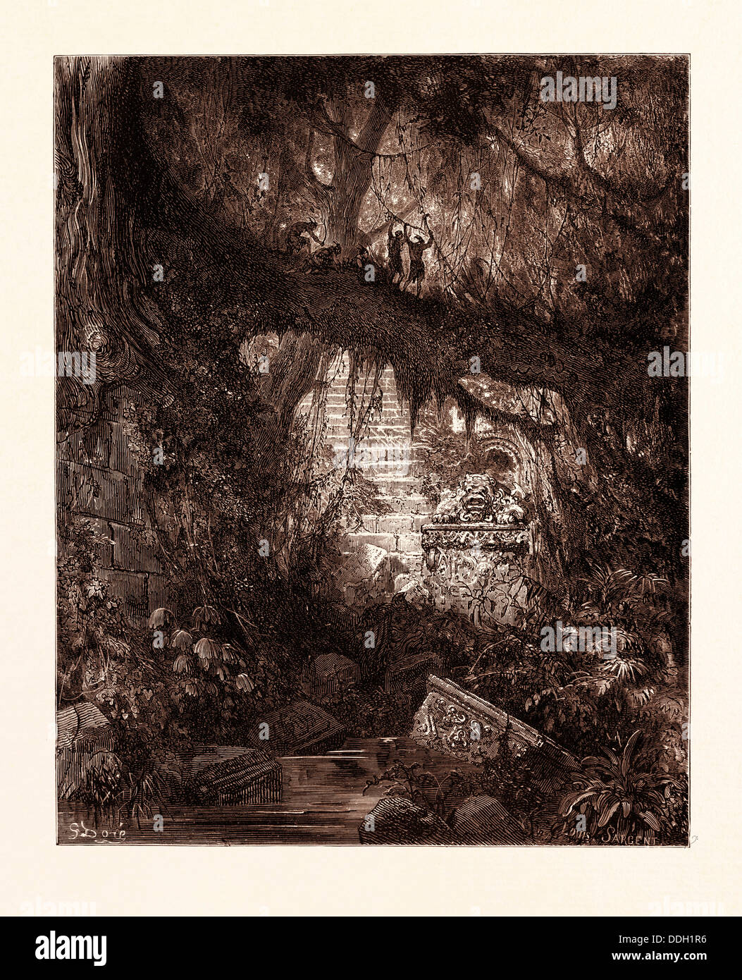 THE WOOD OF BLOOD IN ATALA, BY GUSTAVE DORÉ. Dore, 1832 - 1883, french ...