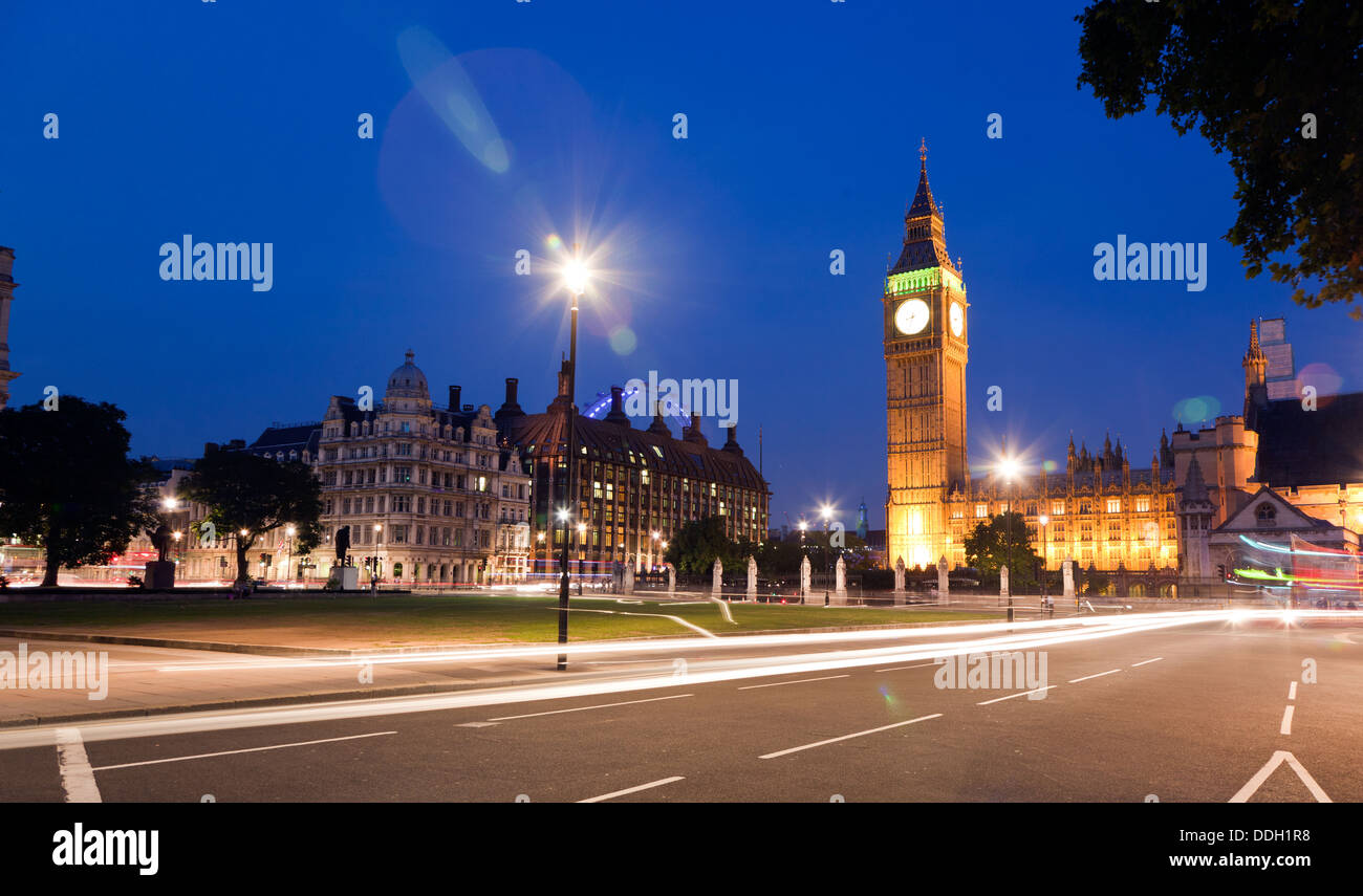 Parliament square night hi-res stock photography and images - Alamy