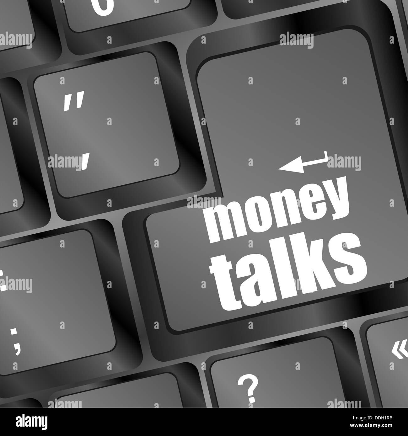 pc keyboard with money talks word Stock Photo - Alamy