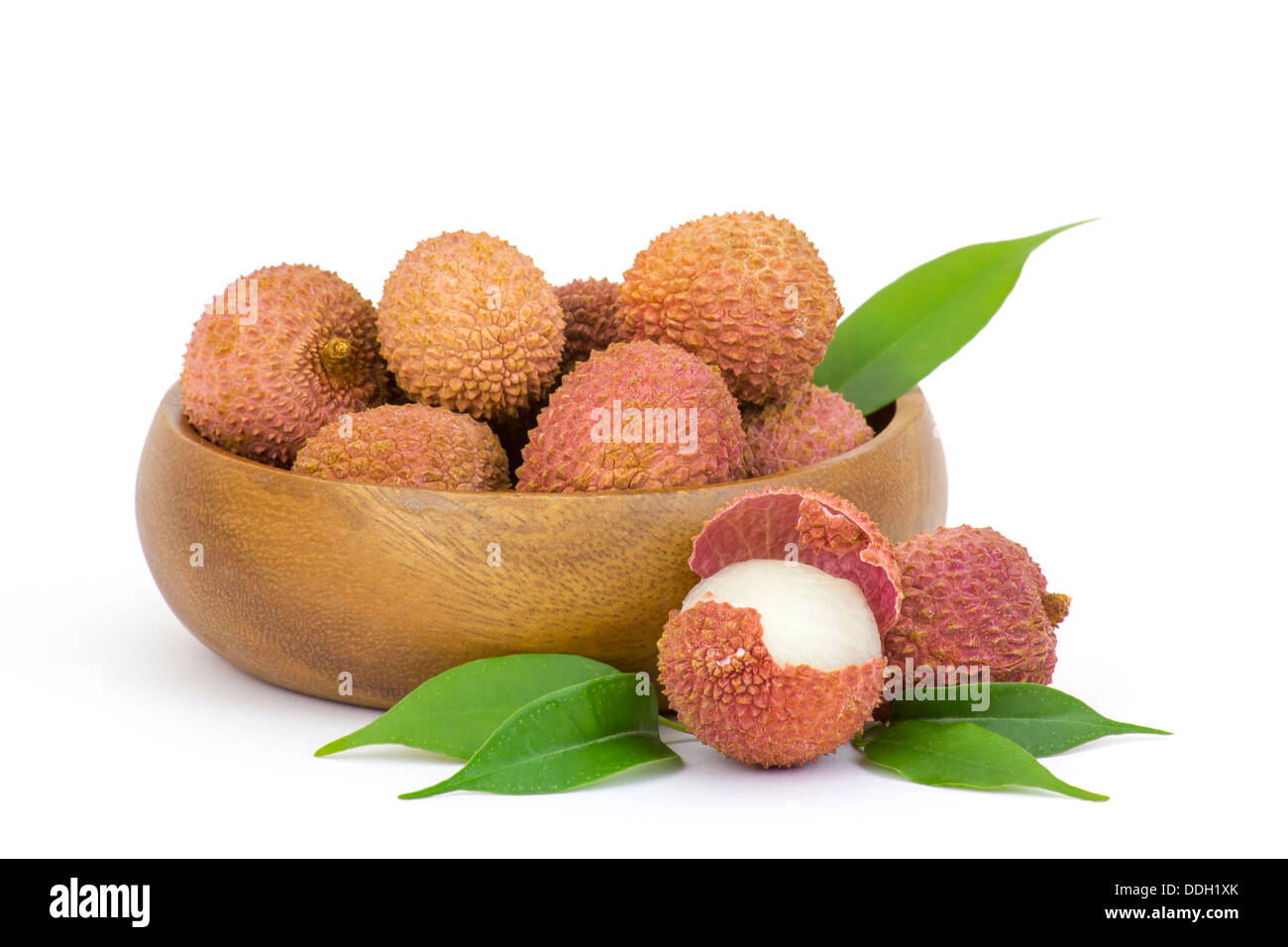 Fresh lychees in bowl Cut Out Stock Images & Pictures - Alamy