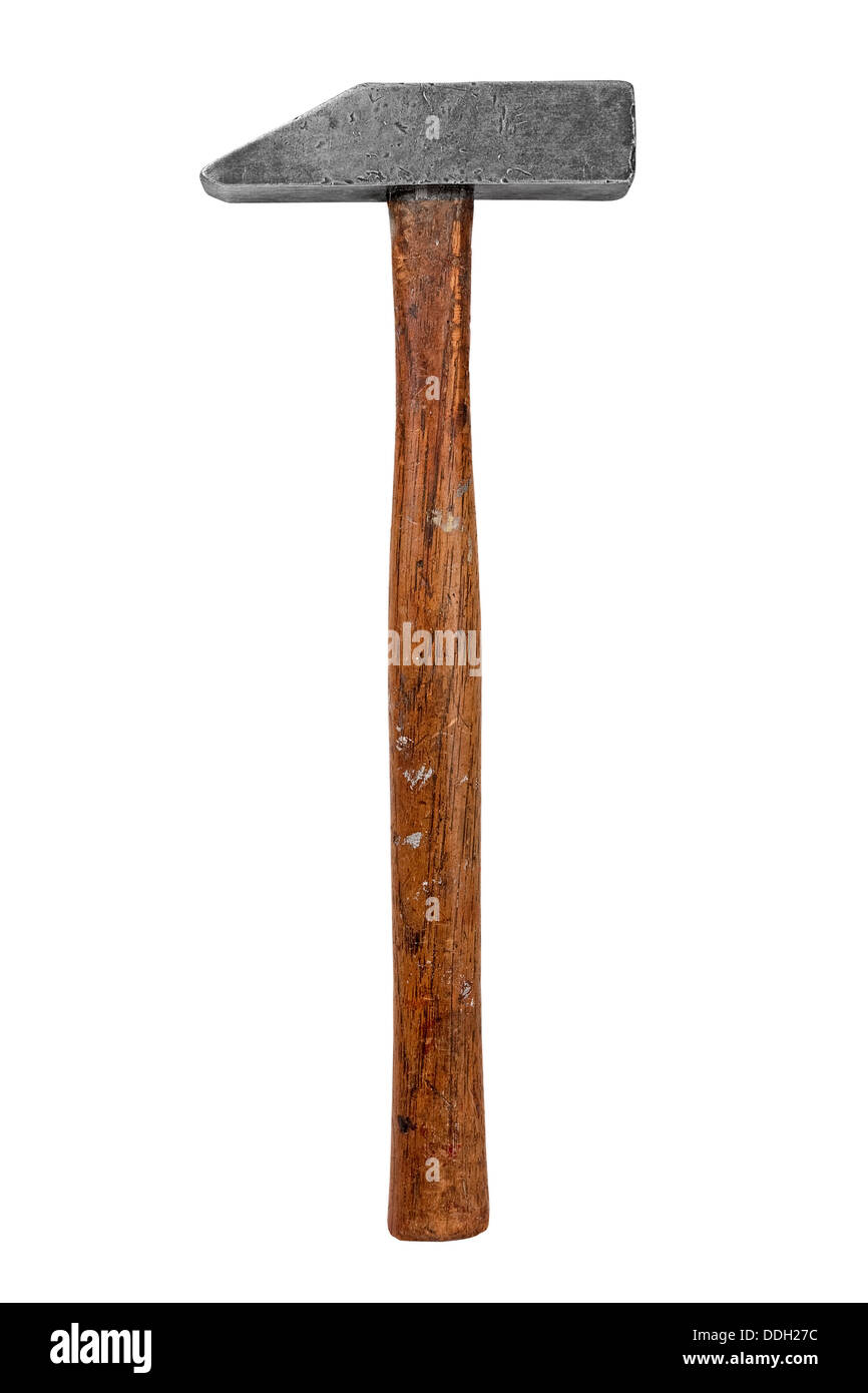 Vintage tile setting hammer over Cut Out Stock Images & Pictures - Alamy