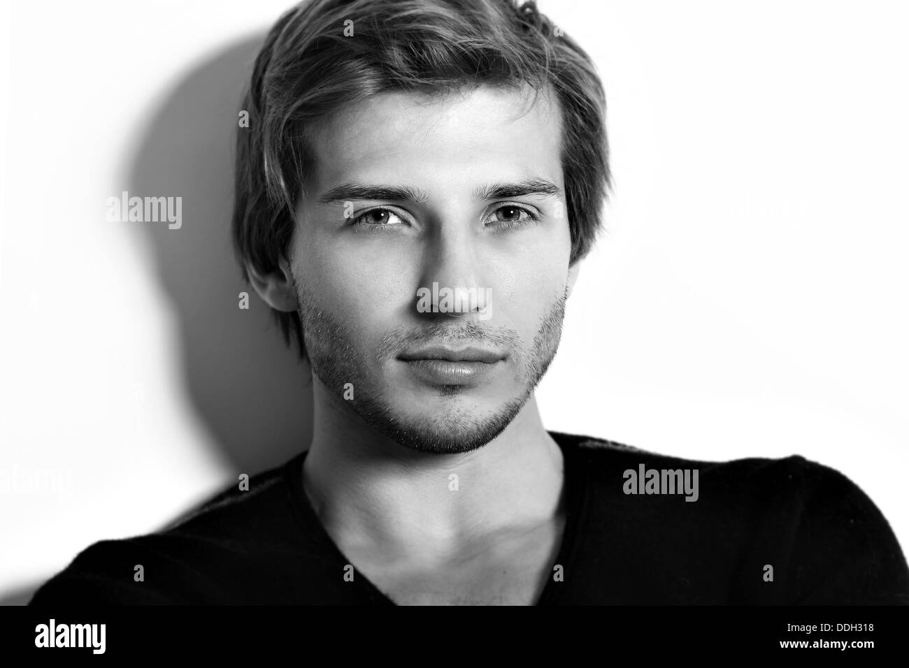 Single handsome Black and White Stock Photos & Images - Alamy