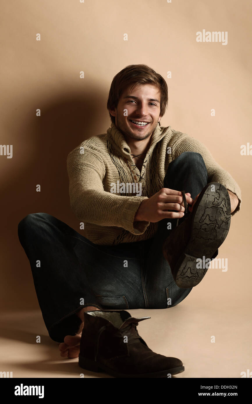 Man wearing boots hi-res stock photography and images - Alamy