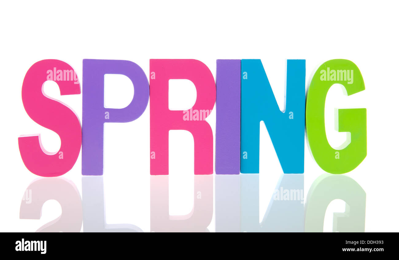 Spring word hi-res stock photography and images - Alamy