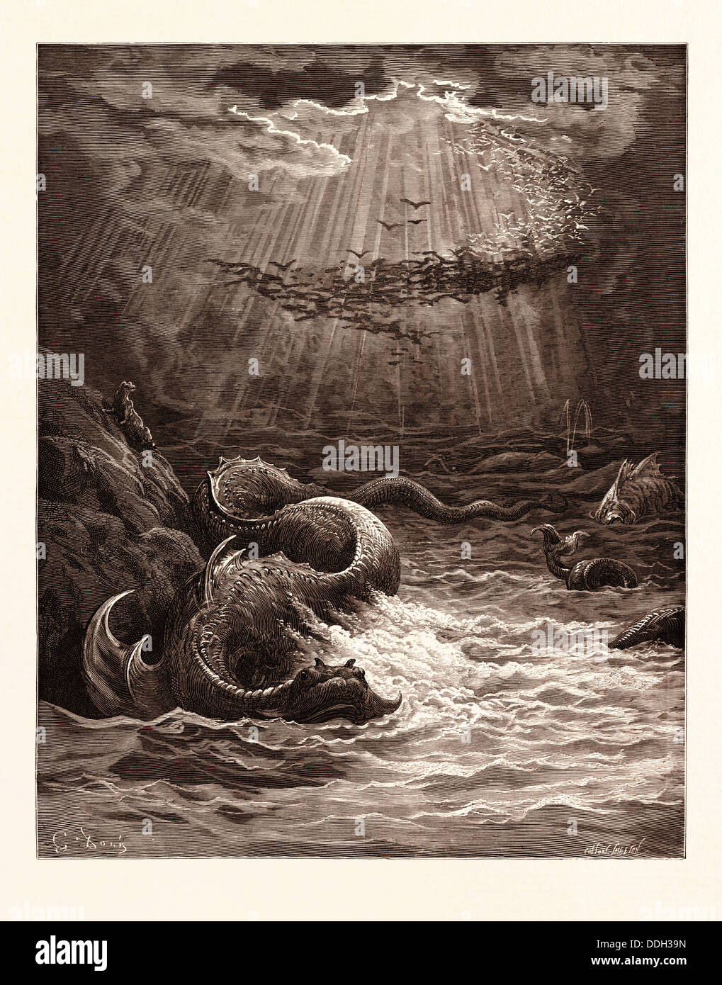 THE CREATION OF FISH AND BIRDS, BY GUSTAVE DORÉ. Gustave Dore, 1832 ...