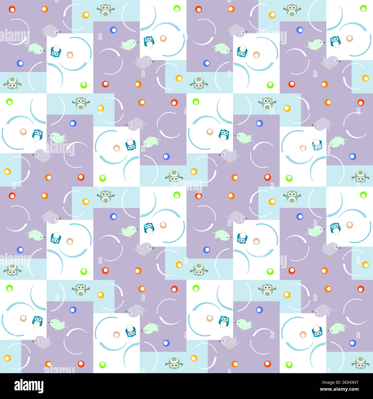 Colorful birds seamless pattern Stock Photo - Alamy