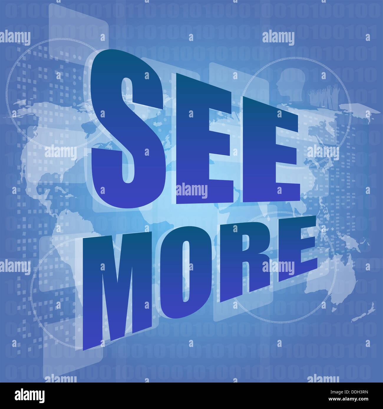 see more words button on a touch screen interface Stock Photo - Alamy