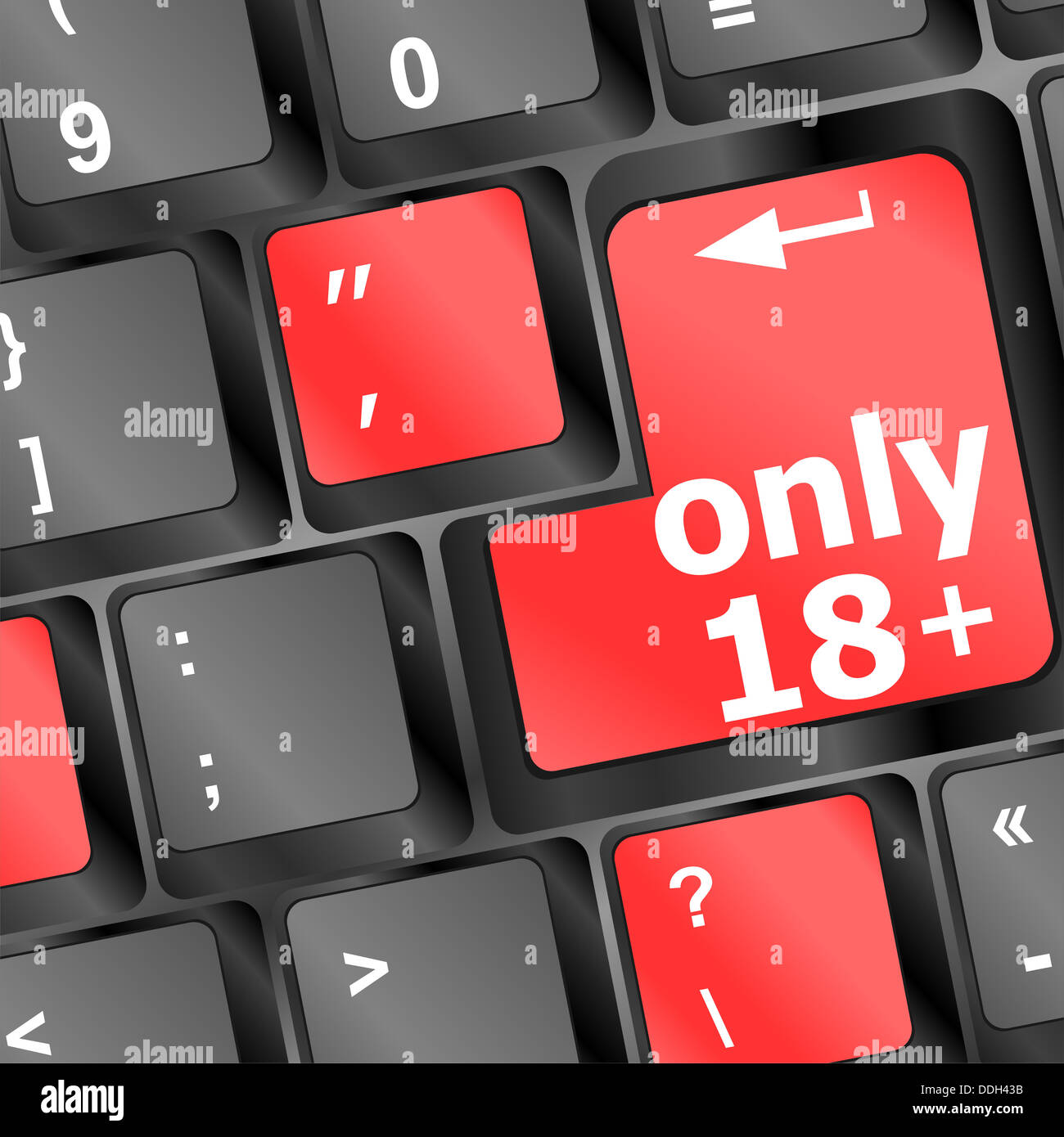18 adult symbol on computer hi-res stock photography and images - Alamy