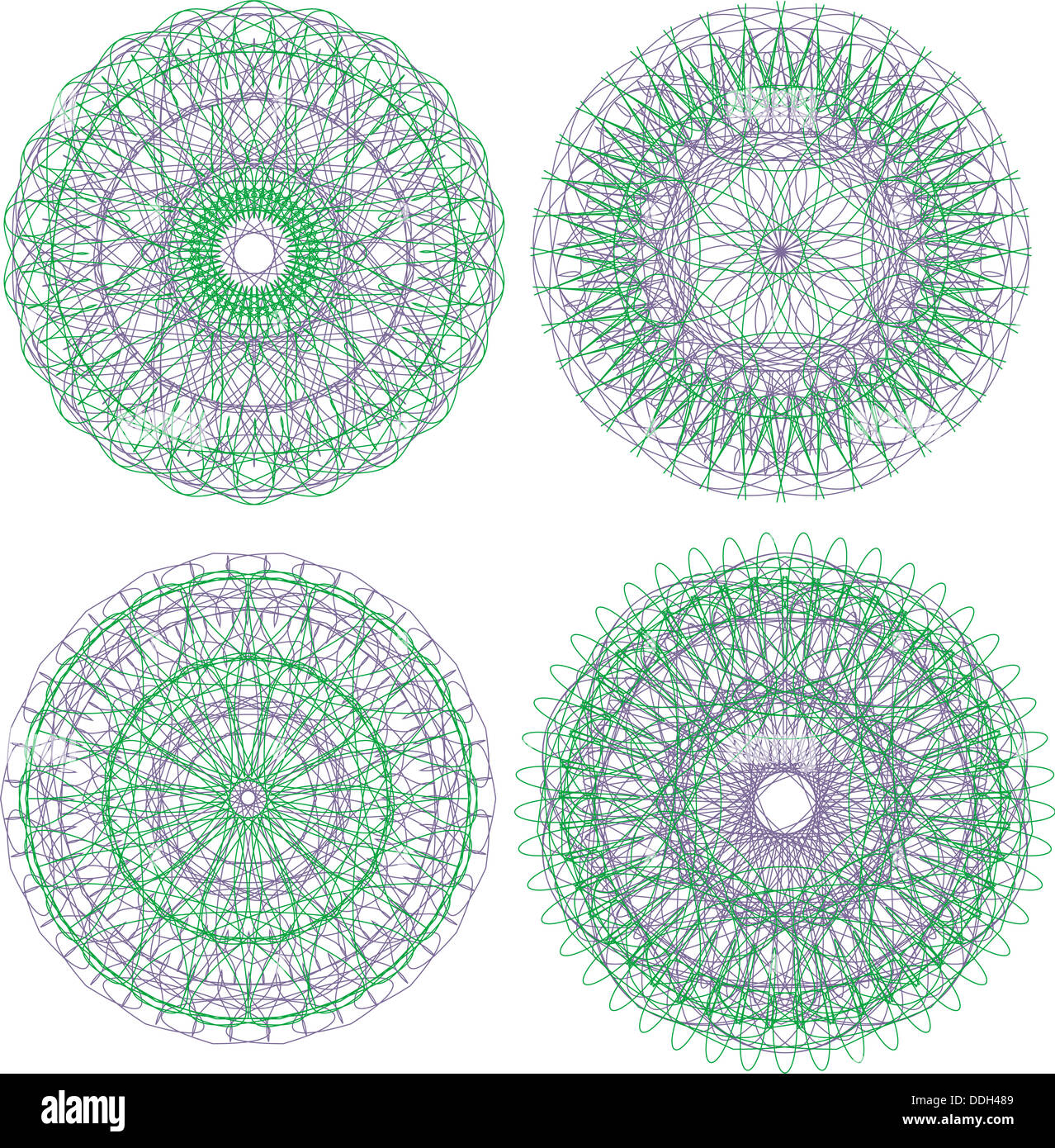 pattern set for currency, certificate or diplomas Stock Photo - Alamy