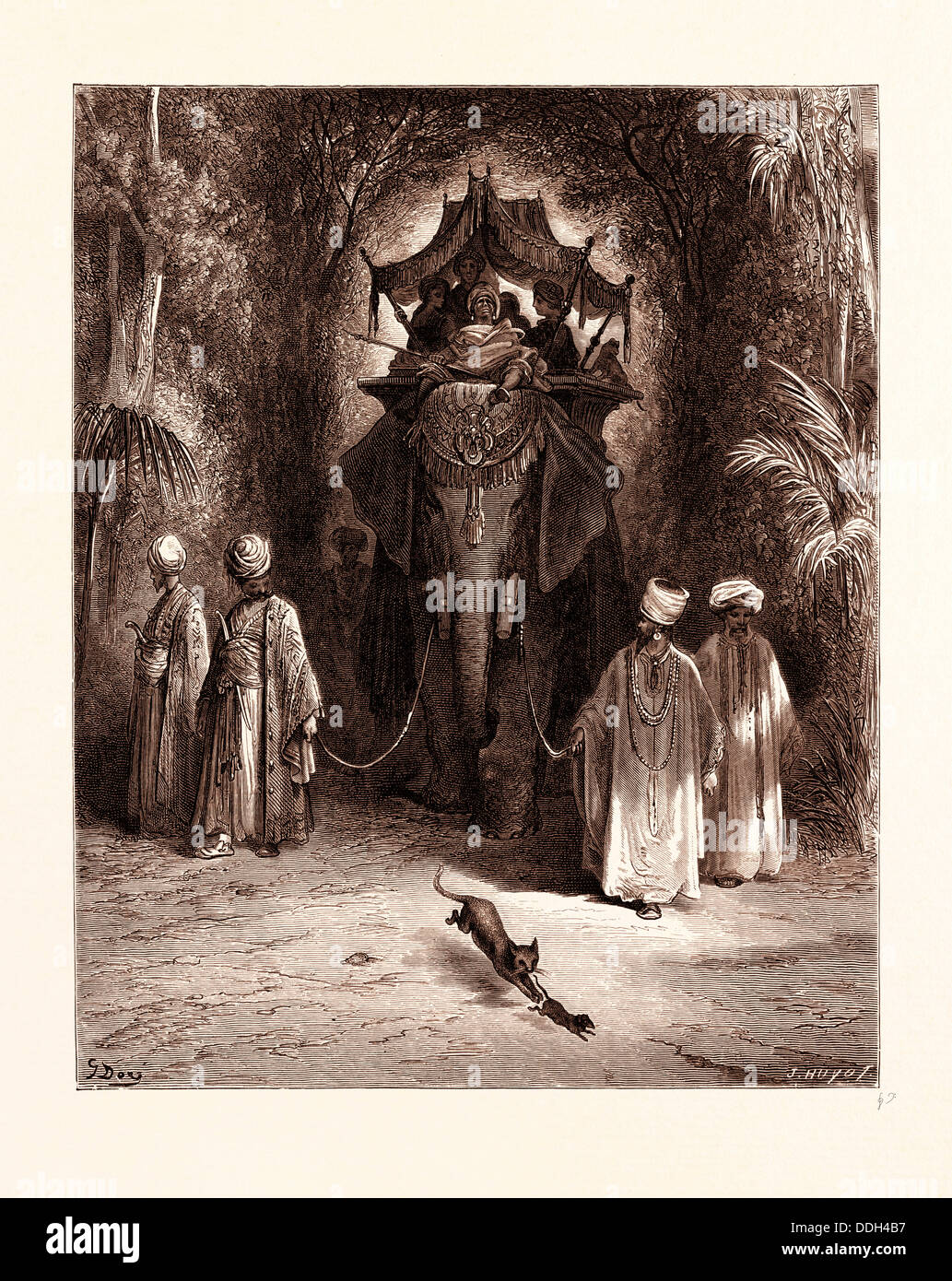 THE RAT AND THE ELEPHANT, BY GUSTAVE DORE, 1832 - 1883, French ...