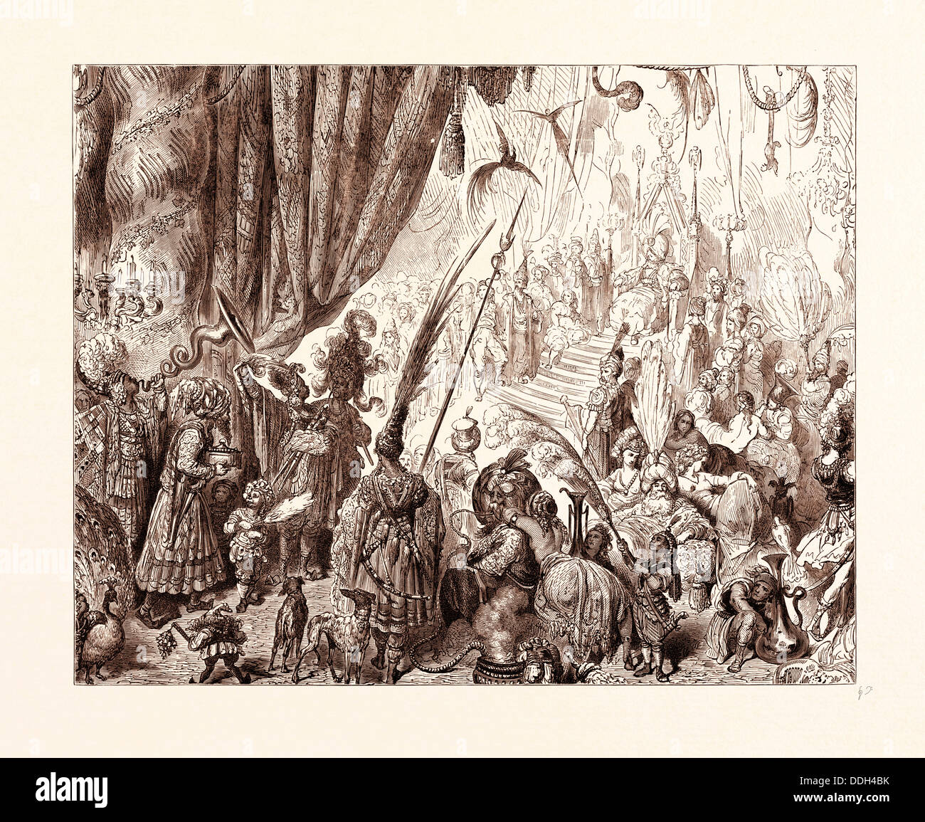 THE COURT OF THE KING OF SERENDIB, BY GUSTAVE DORE, 1832 - 1883, French ...