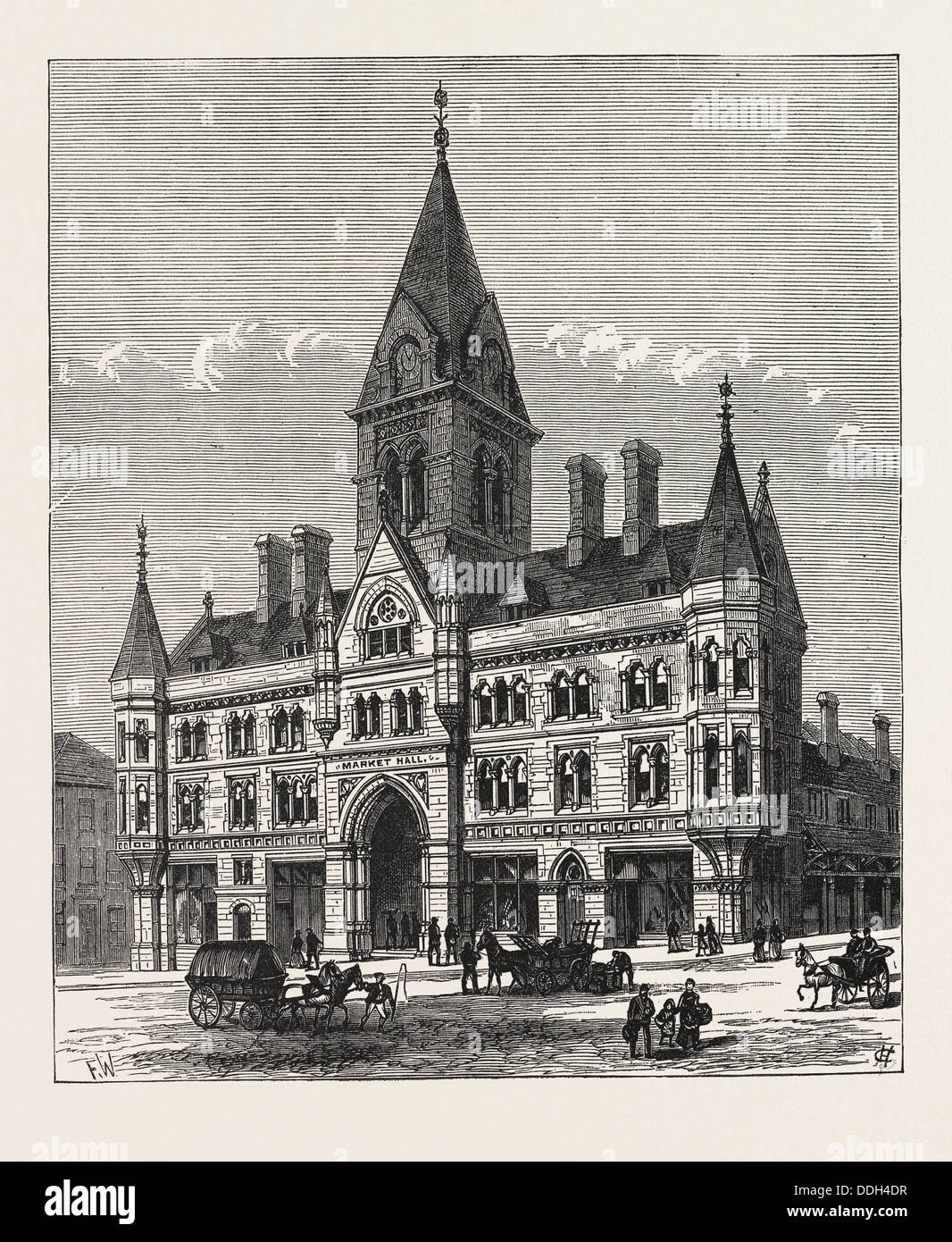 MARKET HALL, HUDDERSFIELD, UK, 1883 Stock Photo - Alamy