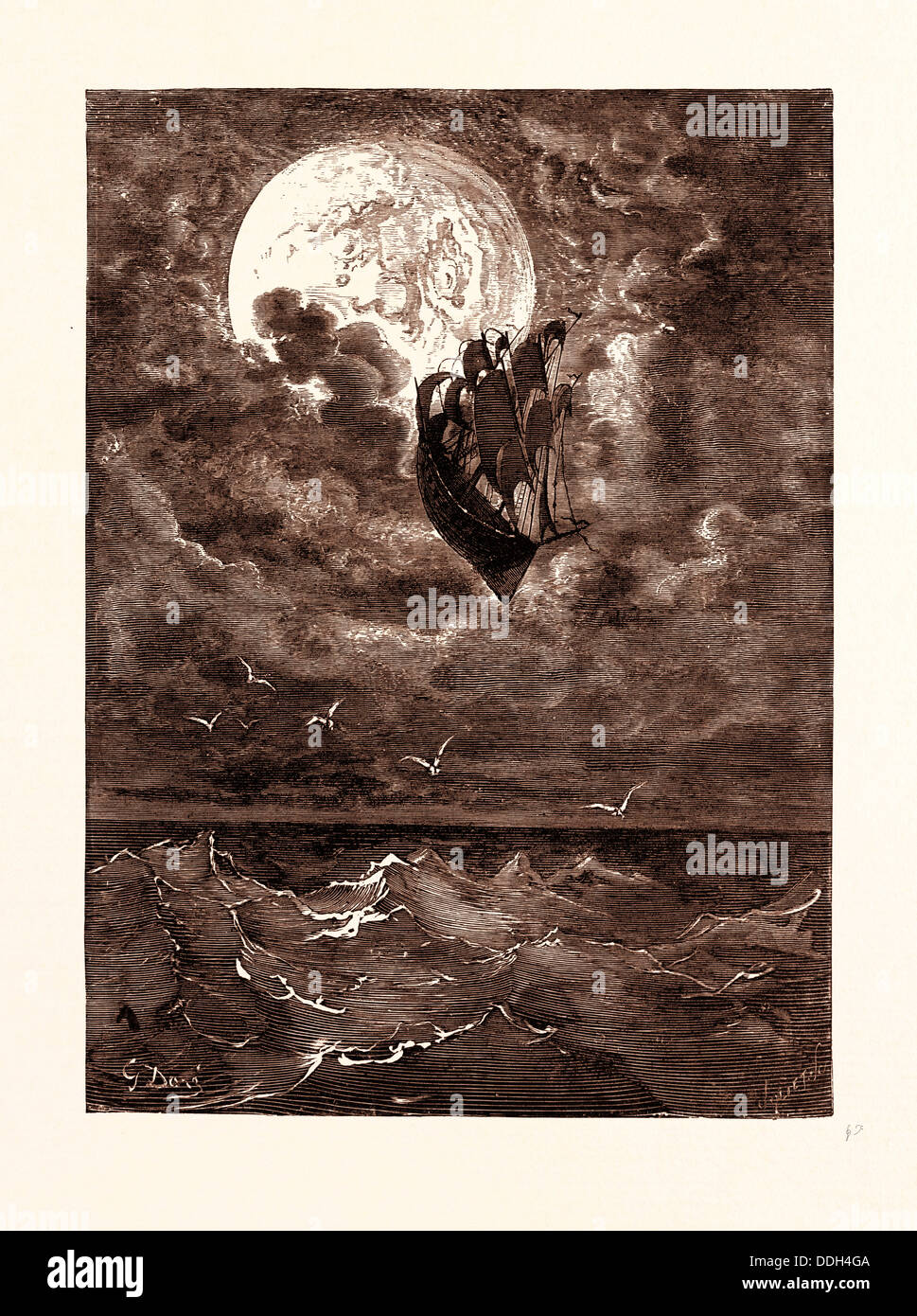 A VOYAGE TO THE MOON, BY GUSTAVE DORE Stock Photo - Alamy