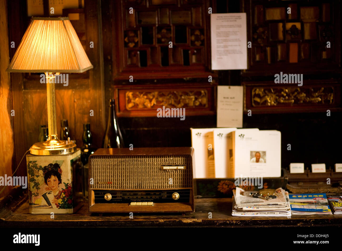 Retro Cafe Interior Stock Photo - Alamy