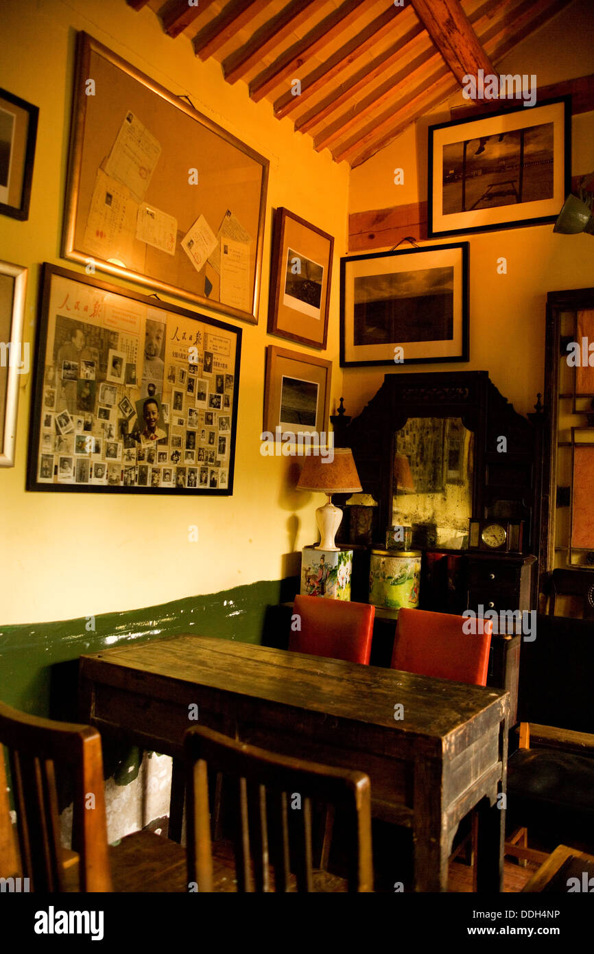 Retro Cafe Interior Stock Photo - Alamy