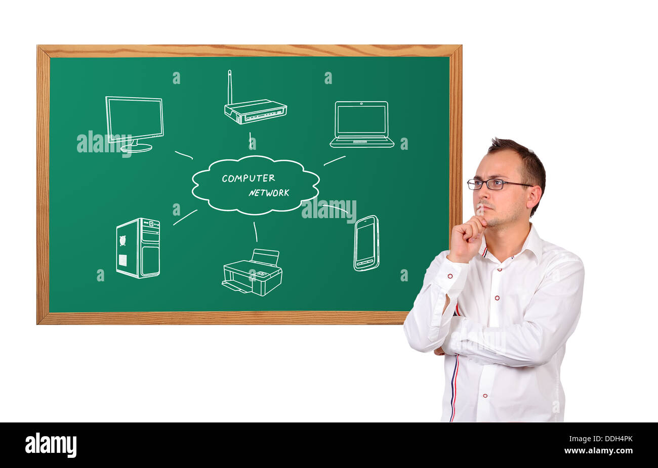 Person teaching computer Cut Out Stock Images & Pictures - Alamy