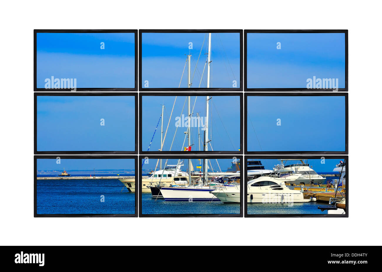 Yachts at port Cut Out Stock Images & Pictures - Alamy