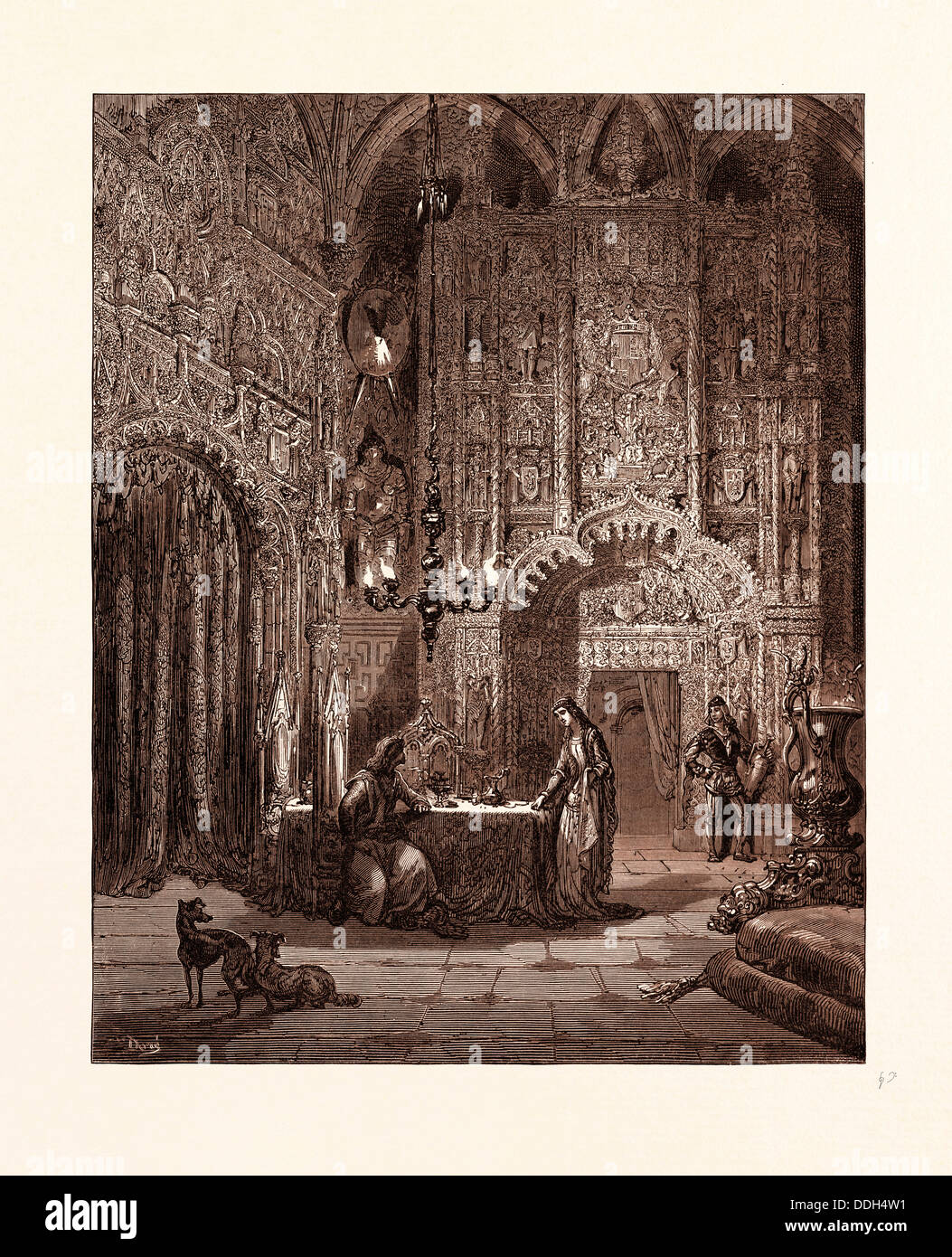 Sleeping beauty engraving gustave doré hi-res stock photography and ...