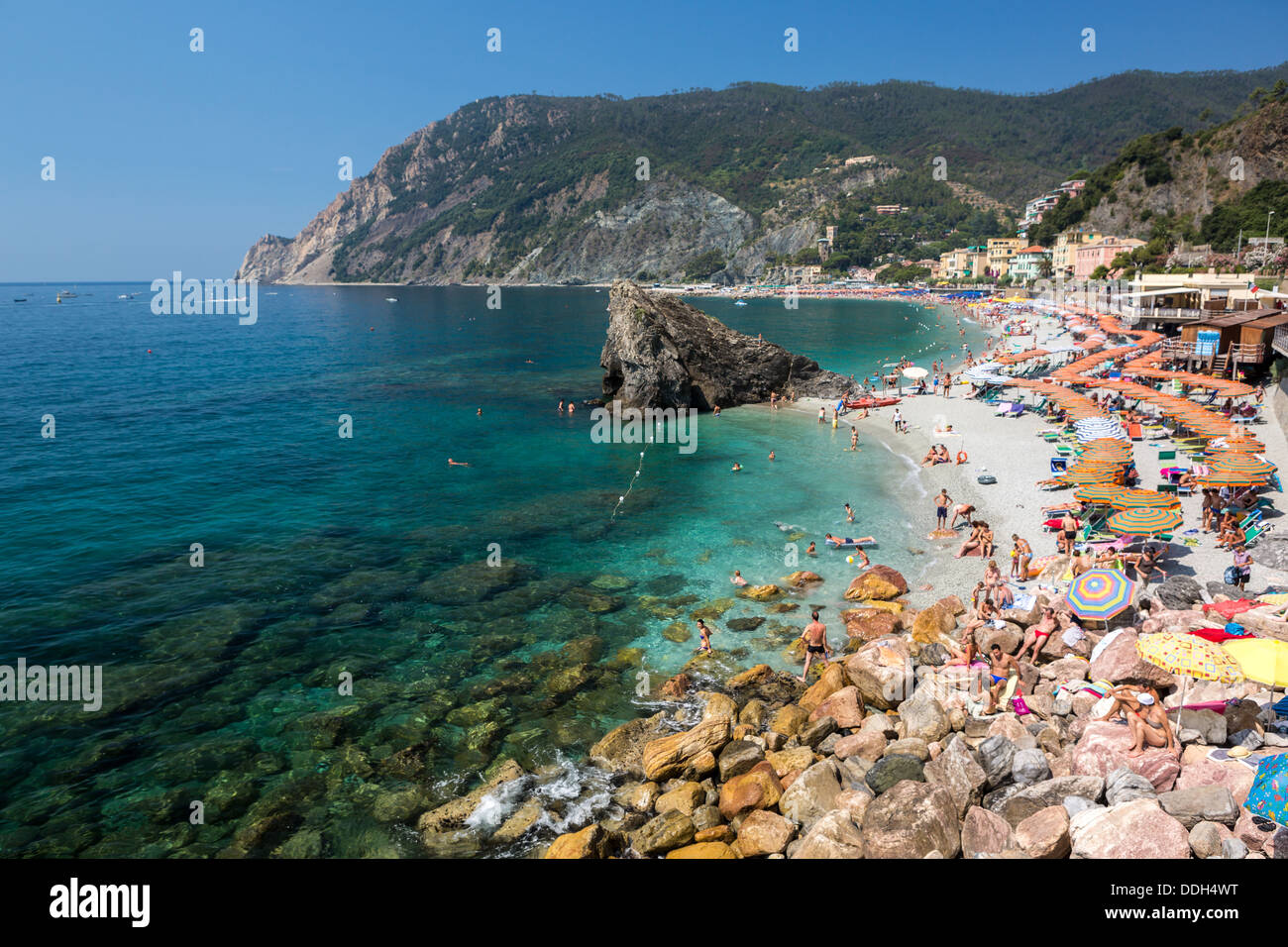 Monterosso al Mare beach, Cinque Terre, Liguria, Italy Stock Photo - Alamy