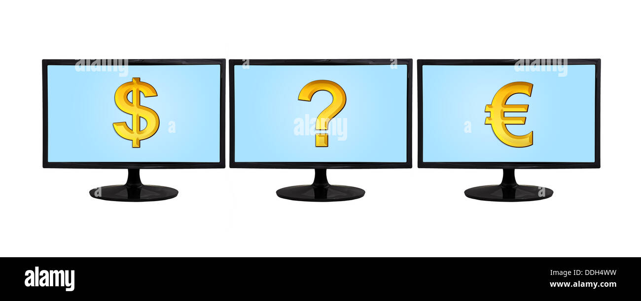 Black computer monitor gold hi-res stock photography and images - Alamy