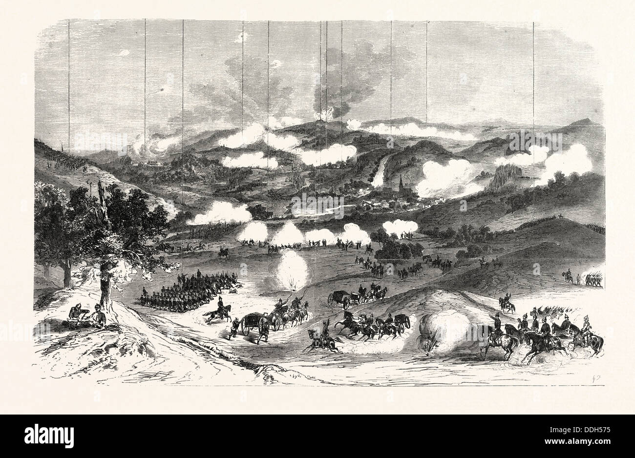 FRANCO-PRUSSIAN WAR: TROOPS 11th GERMAN CORPS, GUNSTETT; SUPPORT OF ...