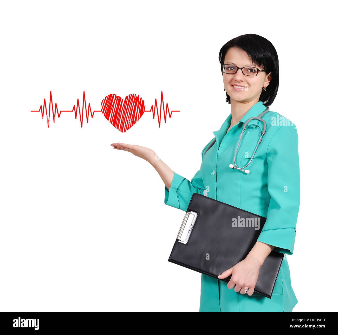 heart with pulse Stock Photo - Alamy