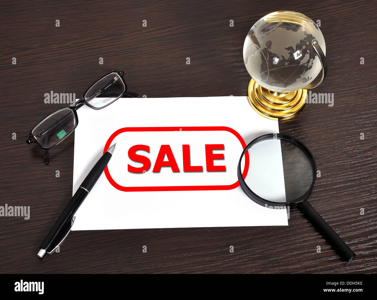 sale symbol on paper Stock Photo - Alamy