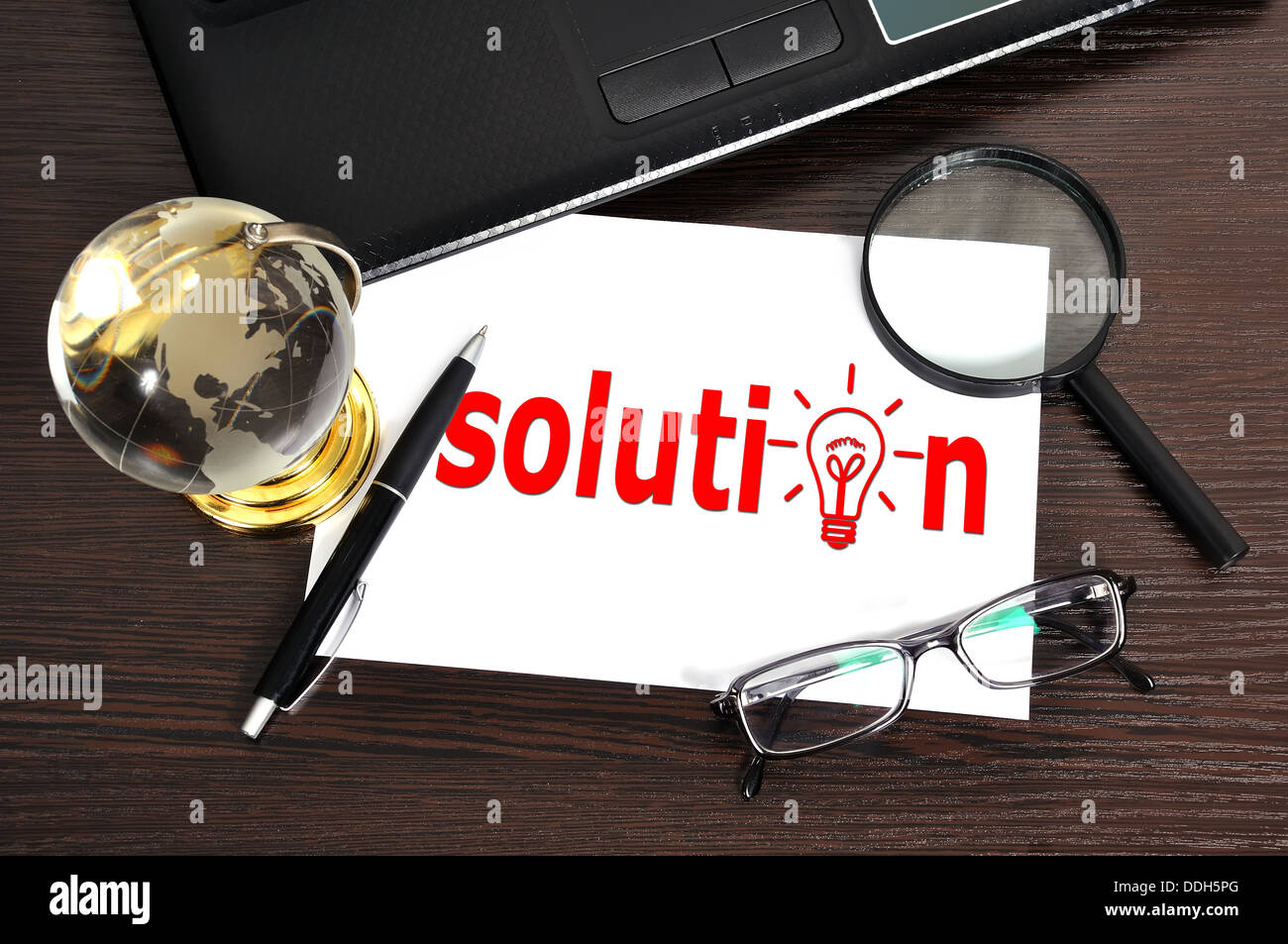 solution on paper Stock Photo - Alamy