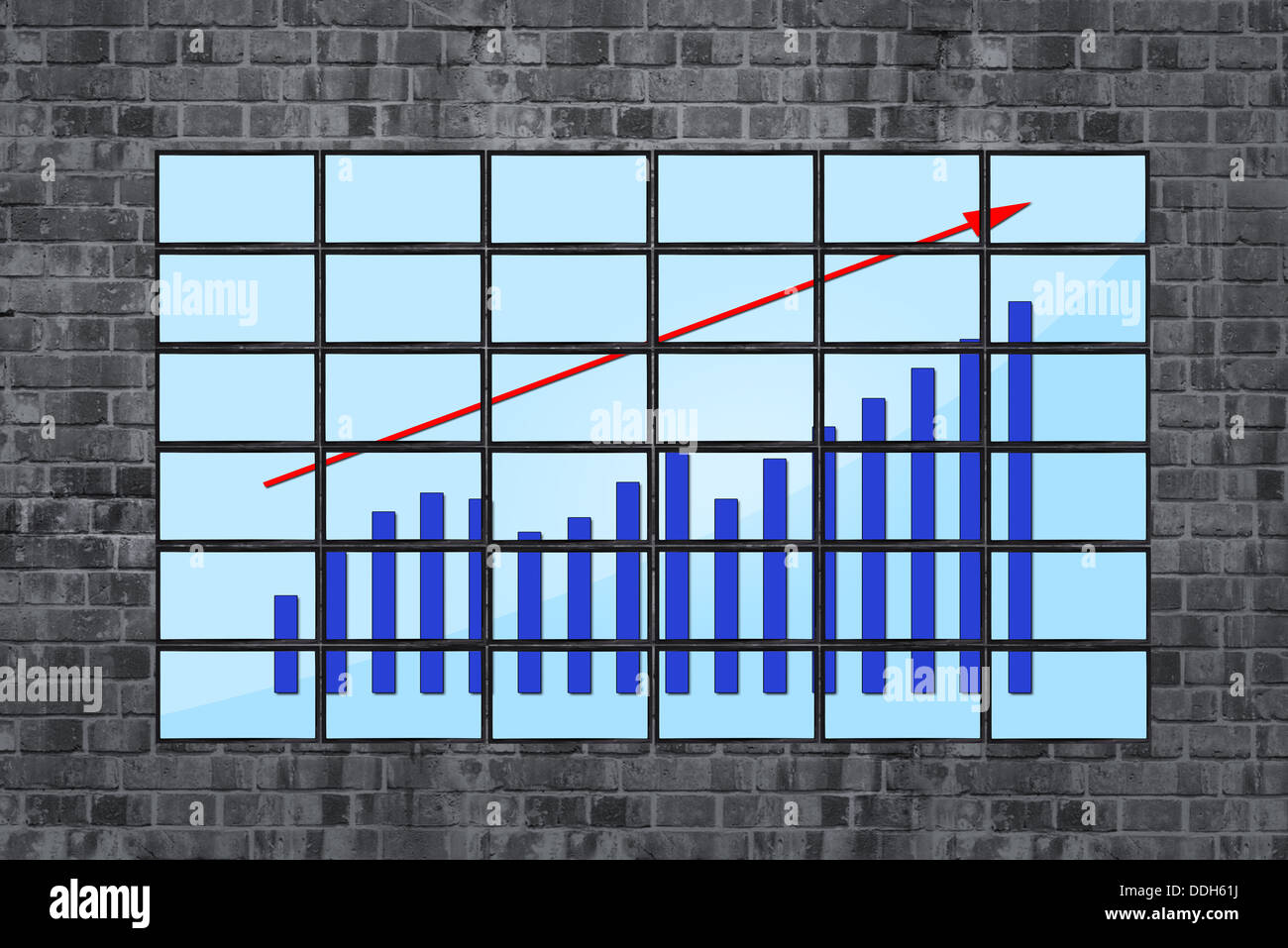 panels with growth chart Stock Photo - Alamy