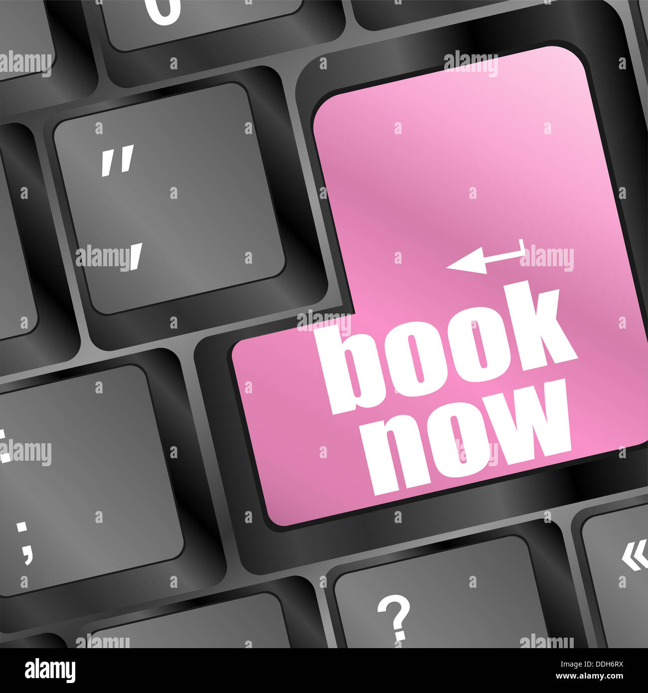 Book now button on keyboard Stock Photo - Alamy