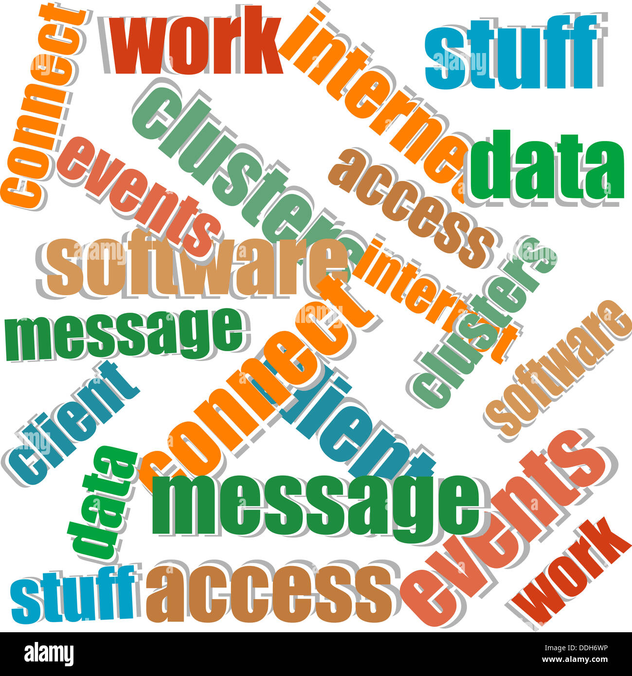 collage of different words on a white background on business topics ...
