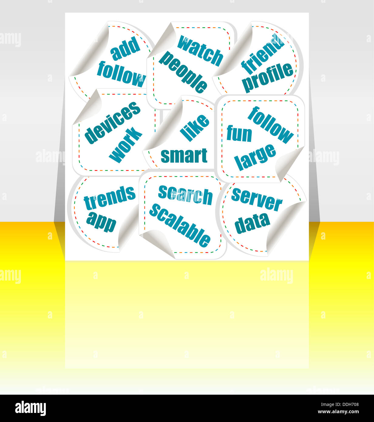 Social media concept stickers Stock Photo - Alamy