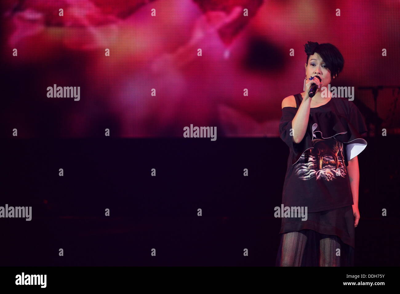 Singer Ren'e Liu holds her personal concert at Star Hall in Hong Kong ...